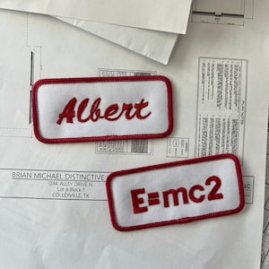 Custom personalized Embroidered Name Tag/ Embroidered Name - Etsy