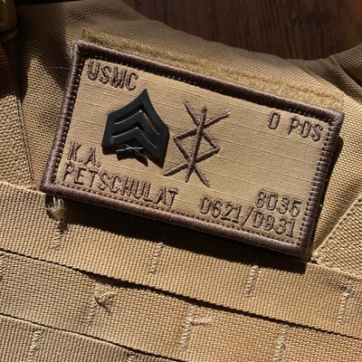 Leather Plate Carrier Flak Patch 2.25 X 4 Embroidered Patch on Hand ...