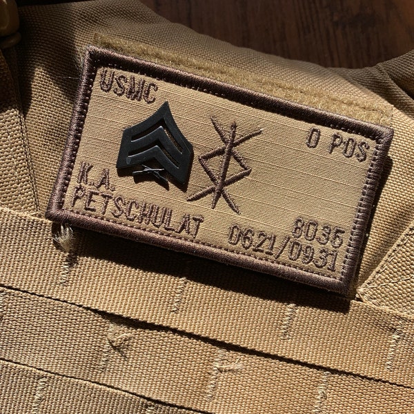 Leather Plate Carrier Flak Patch- 2.25" X 4" - Laser Engraved on Hand ...