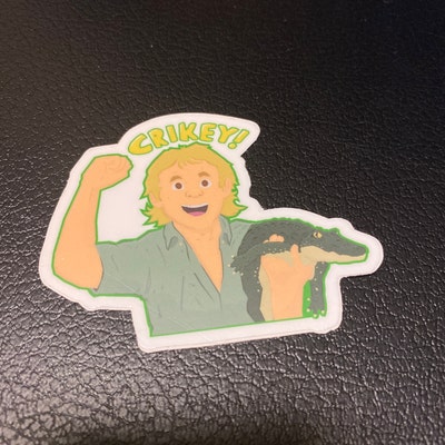 Crikey Steve Irwin Vinyl Sticker - Etsy