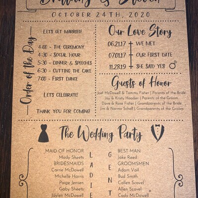 Printable Rustic Wedding Program Template, Editable Order of Ceremony ...