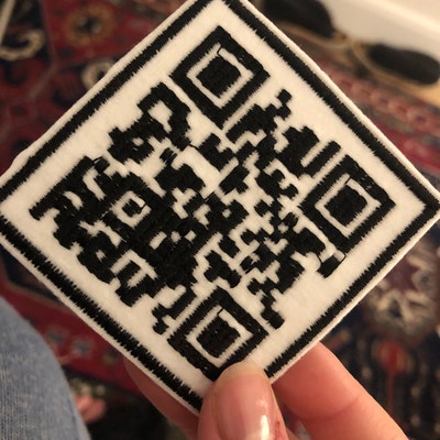 Rickroll QR Code Embroidered Patch, Rick Astley Iron on Patches, Meme ...