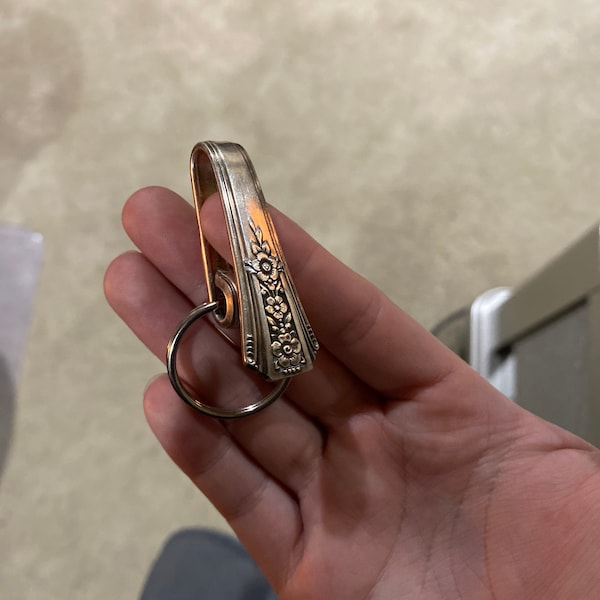 Vintage Silver Purse Hook Key Finder Key Holder Ring Upcycle Pocket ...