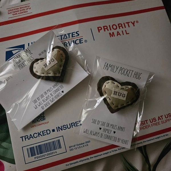 Gift for Deployed Dad | Pocket Hug for Deployment From Kids | Gift for ...