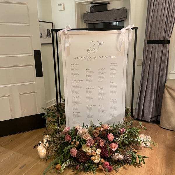 Metal Wedding Seating Chart Stand, Collapsible Display - Etsy