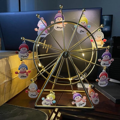 Personalized Snowman Ferris Wheel,custom Name Night Light,christmas ...