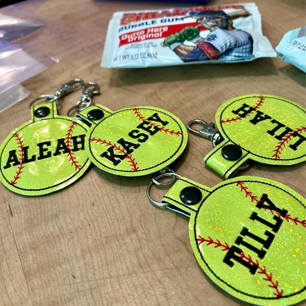 Embroidered Swim Team Keychain, Swim Bag Tag - Etsy