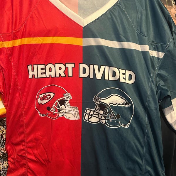 Custom Two Football Team Jersey, House Divided Football Jersey, House ...