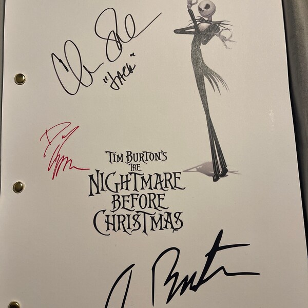 The Nightmare Before Christmas Film Script Screenplay Movie Tim Burton ...
