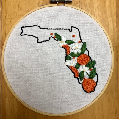 Florida State Embroidery Pattern and Stitch Guide Digital Download PDF ...