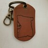 Camp Scene Leather Keychain, Tent Key Chain, Leather Key Chain, Leather ...