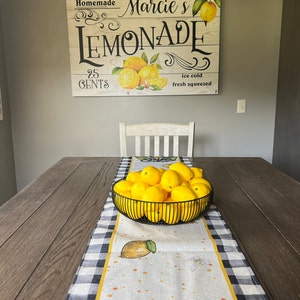 Lemonade Sign Lemon Kitchen Decor Personalised Modern Farmhouse Decor ...
