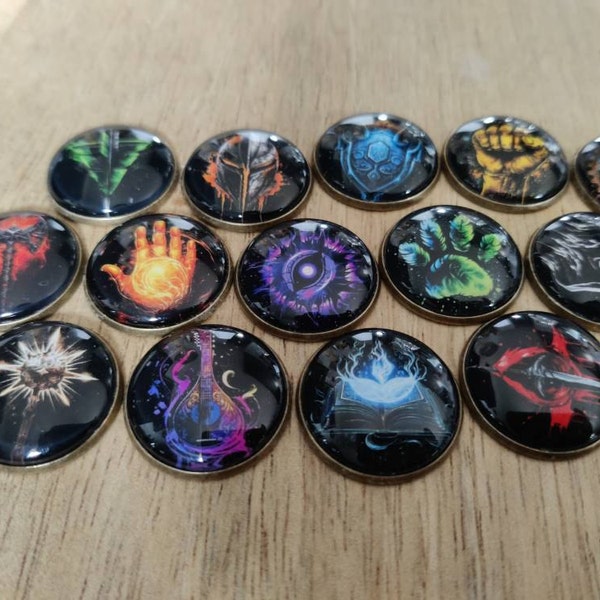 Bandits RPG Tokens Glass and Metal Deluxe Tokens Handmade by the Token ...