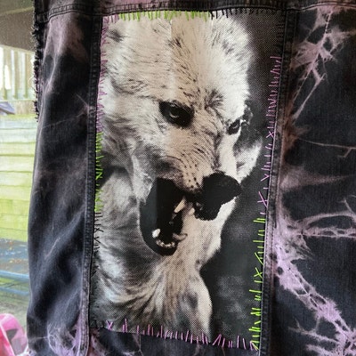 Wolf Back Patch Crust Nature Forest - Etsy