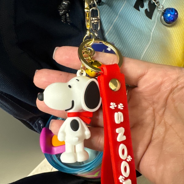Snoopy and Charlie Brown Keychain Lanyard Id Card Holder Handmade ...