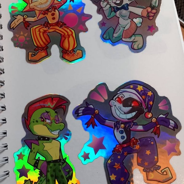 Holographic Vinyl Stickers : FNAF Security Breach - Etsy