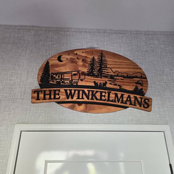 RV Sign, Camper Sign, Engraved Rv Sign, Campsite Flag, RV Flag Hanging ...