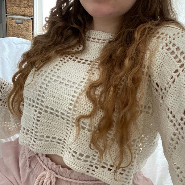 Aspen Sweater Filet Crochet Pattern - Etsy