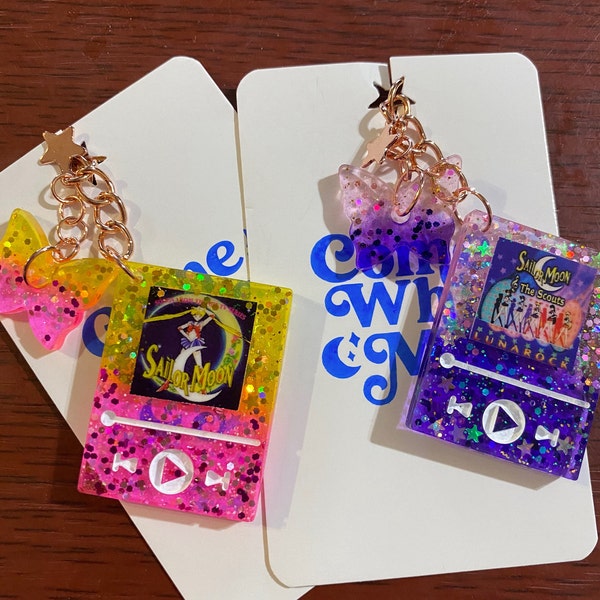 Music Custom Resin Keychain - Broadway Keychain - Music Player Keychain ...