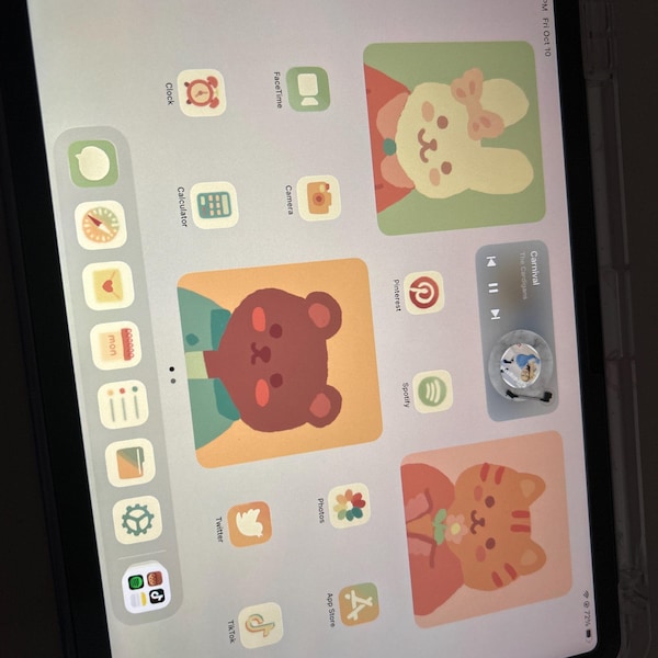 Cute Blue Ios and Android App Icon Set | Home Screen Theme | Widget ...