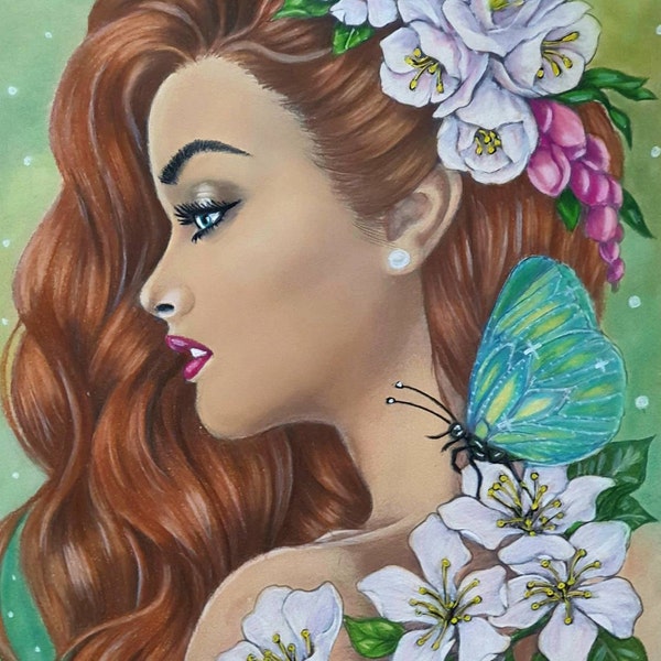 Maria | Mariola Budek - Premium Coloring Page | Printable Adult Women ...