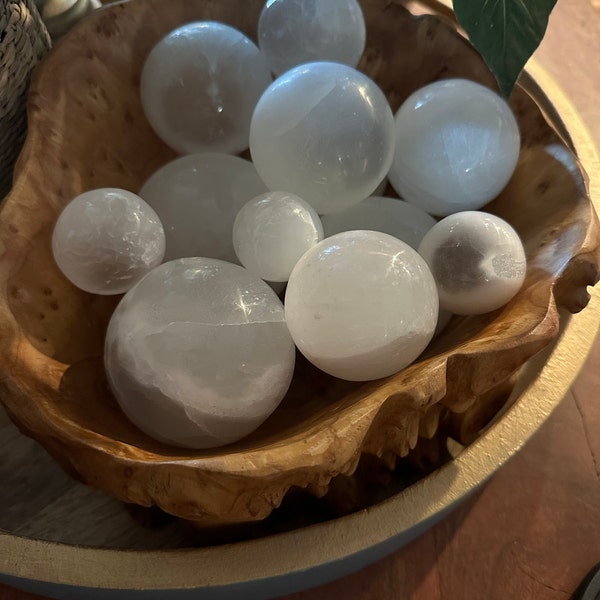 Polished White Selenite Chakra Symbols Massage Wand Etched Mandala ...