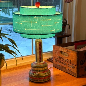 Mid Century Modern Lamp Shade / 3 Tier Fiberglass / Hand Made Atomic ...