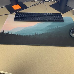 Mountain Trees, Large Desk Mat, Keyboard Pad, Nature Mouse Pad, Desk ...