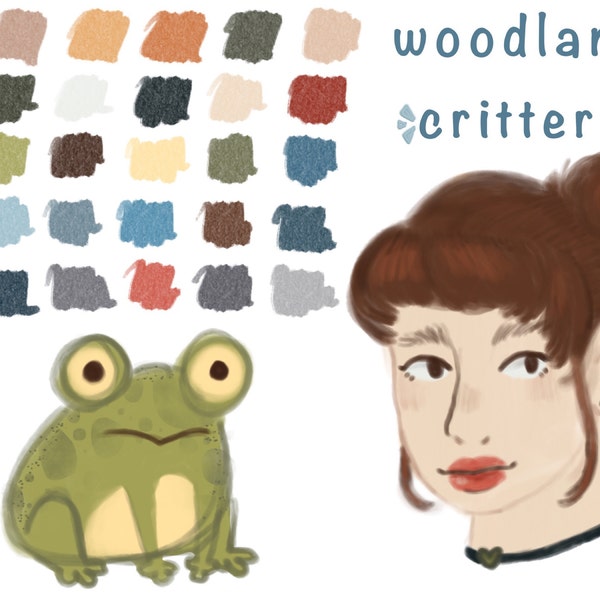 Woodland Critters Color Palette, Warm Palette, Palette, Procreate ...