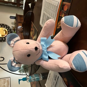 Memory Bear 15 Inches Tall Made From Your Loved One's Clothing - Etsy