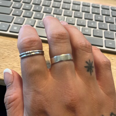 Set of 5 Sterling Silver Stacking Rings, Boho Ring Set, Stack Rings ...