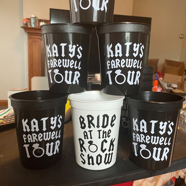 ROCK SHOW Cups Emo Punk Rock Alternative Rockstar Bachelorette Party ...
