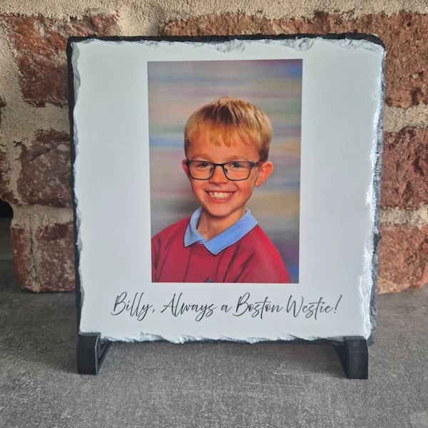 Personalised Photo Slate Gift - Custom Slate Photo Frame for ...