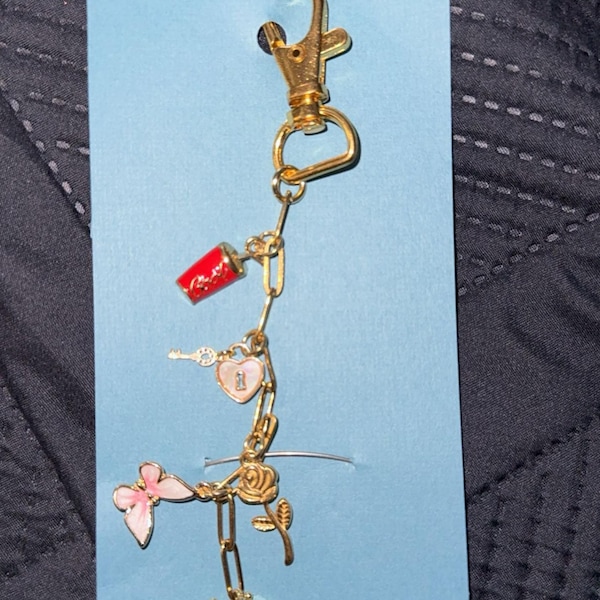 Charm Keychain, Custom Keychain, Personalized Bag Charm, Purse Chain ...