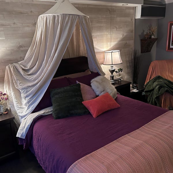 Canopy Maxi Boho Twist Natural Cotton Linen | Hanging Canopy | Reading ...