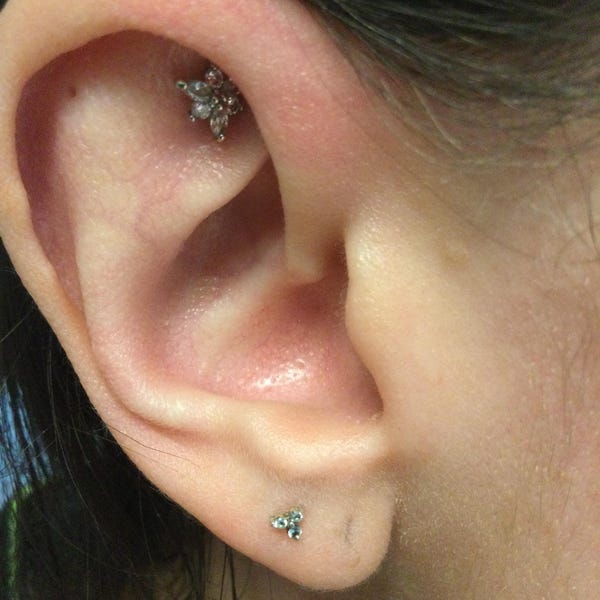 Peace Sign Cartilage Hoop • 5mm Tiny Helix Hoop • Tragus Piercing ...