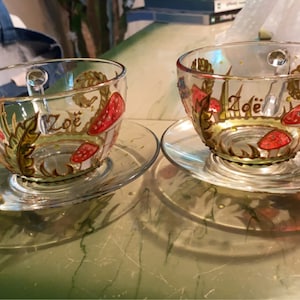 Butterfly Monarch Tea Cup and Saucer Personalised Mother's | Etsy