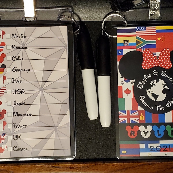 Sipping & Snacking Around the World Passport Lanyard, Combined Epcot ...