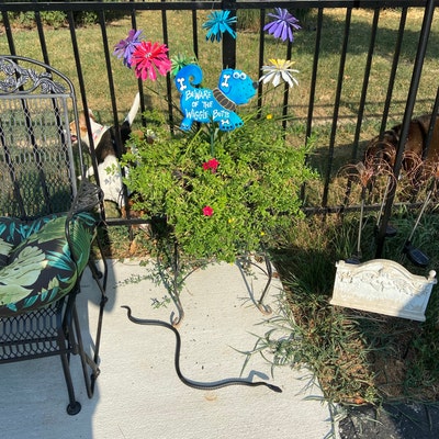 Sneaky Snake Hand Forged Garden Ornament-great for Scaring Birds Away ...