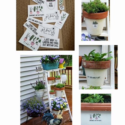 You Grow Girl Potted Plant Sticker, Potted Plants Succulent Planting ...