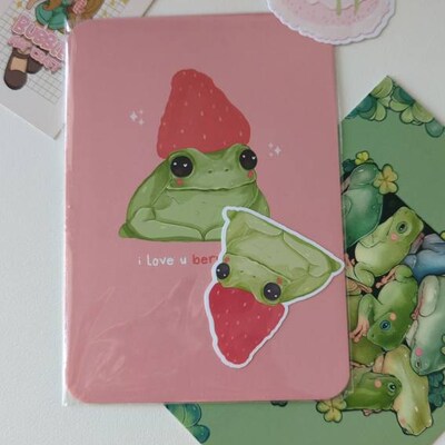 Frog Note Pad Cute Memo Pad to Do List Planner Accesories Kawaii ...