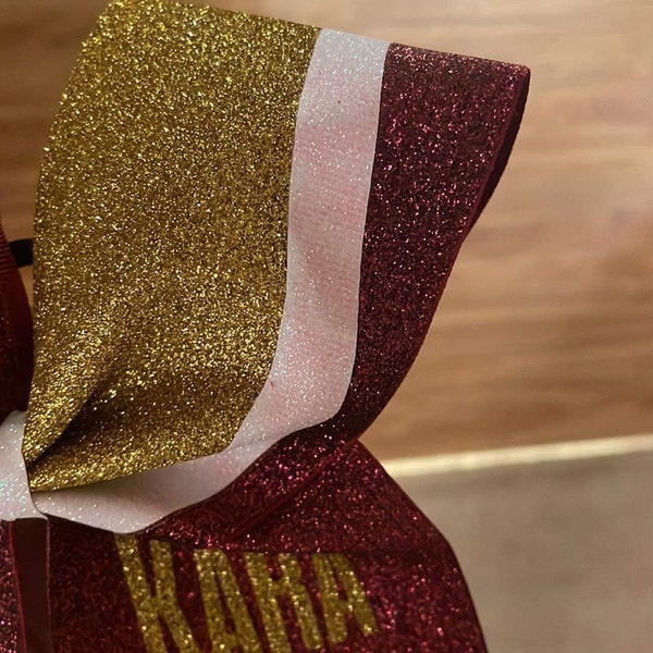 Two Color Pink Glitter Cheer Bow - Etsy