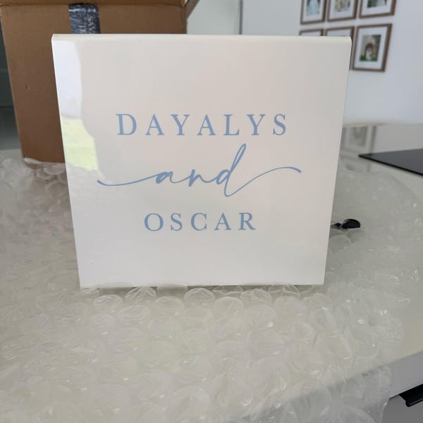 Acrylic Card Box With Lock and Key | Personalized Raised Text Card Box ...