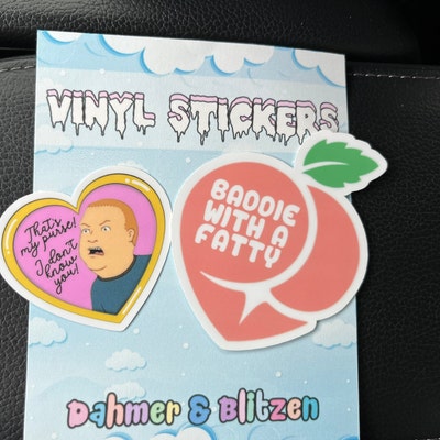 Baddie With a Fatty Water Bottle Sticker, Peach Booty, Cute Butt Decal ...