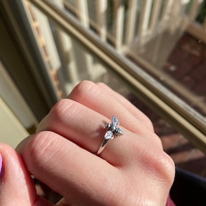 Dainty Bee Ring, Handmade in USA, 925 Sterling Silver, Honey Bee - Etsy