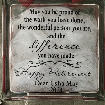 Memorial Glass Blocks, Sympathy Gift, Personalized Glass Block, Custom ...