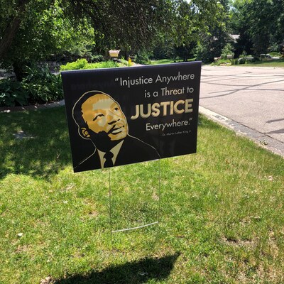 Martin Luther King Justice Yard Sign // 2-sided // Protest Sign ...
