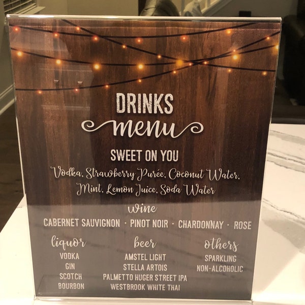 Starry Night Wedding Menu Cards DIY Template, Gold Glitter Stars Dinner ...