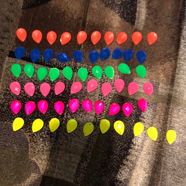 Neon Stones, Fluorescent Color Resin Rhinestones, Pink Sew on Colorful ...
