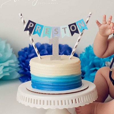 Personalized Boys Cake Topper Boys Cake Bunting Custom Cake - Etsy UK